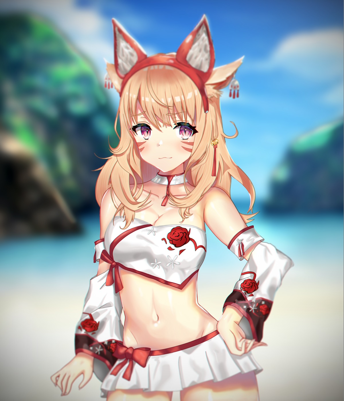 lift for 20 final fantasy final fantasy xiv miqo'te animal ears bikini cleavage nekomimi ...